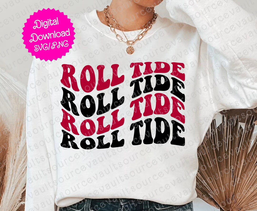 Roll Tide SVG: Wavy Text Cut File (digital Download) - Etsy