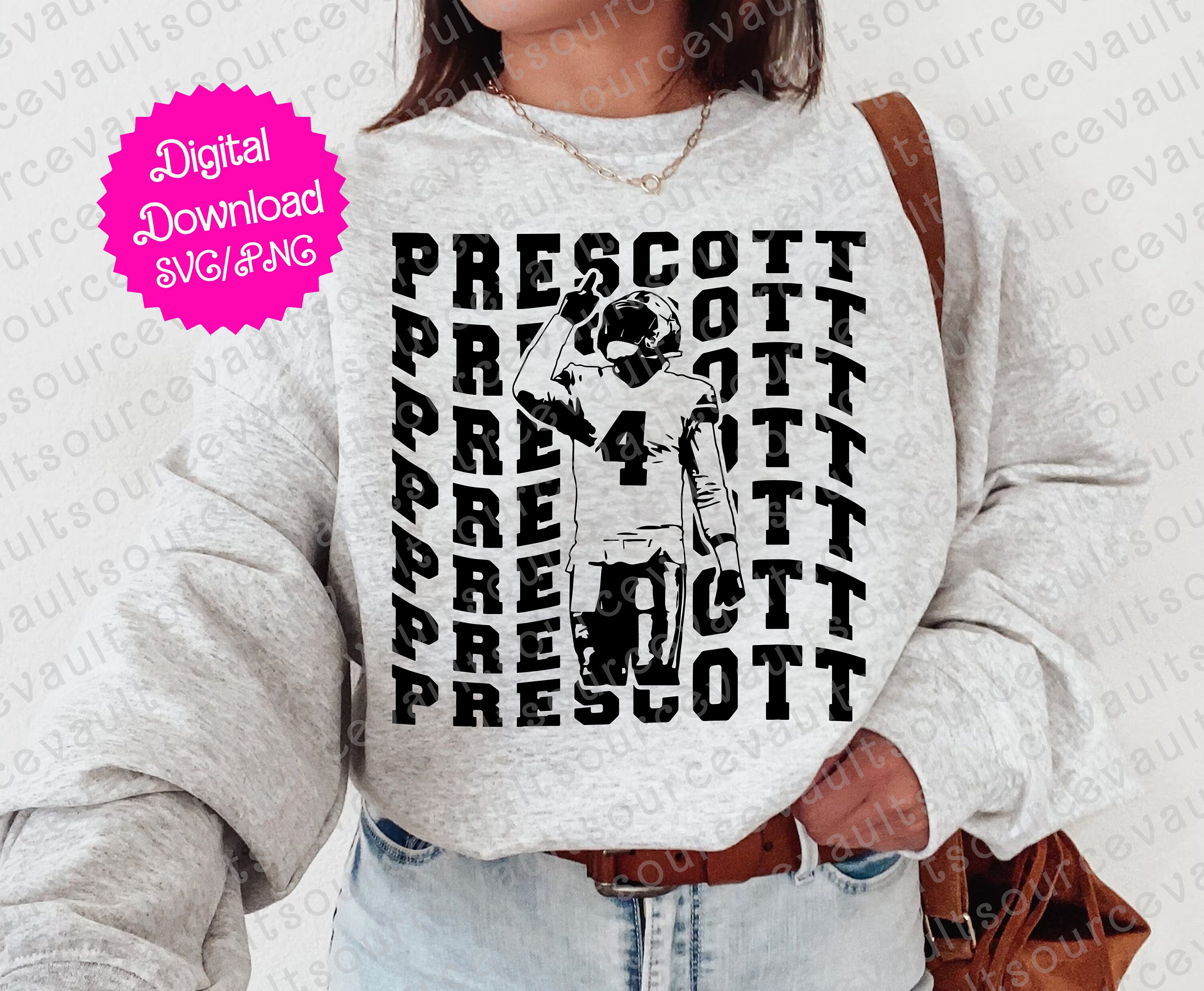 Dak Prescott 4 - SVG, PNG, + PDF Instant Digital Download - Cut File ...