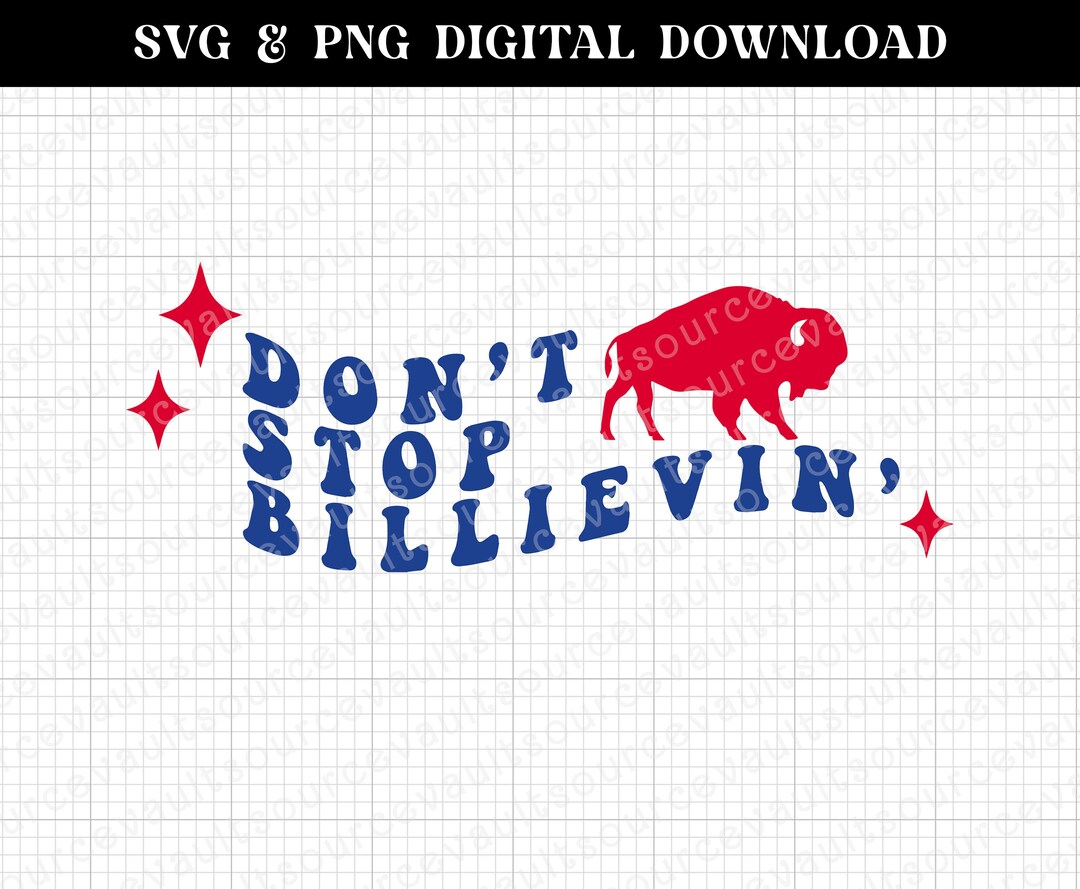 Billieve Buffalo Football SVG PNG: Cricut Silhouette Cut File (digital ...