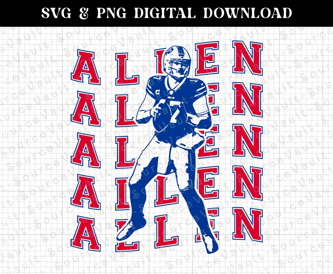 Josh Allen SVG & PNG Instant Digital Download Cut File for Cricut ...