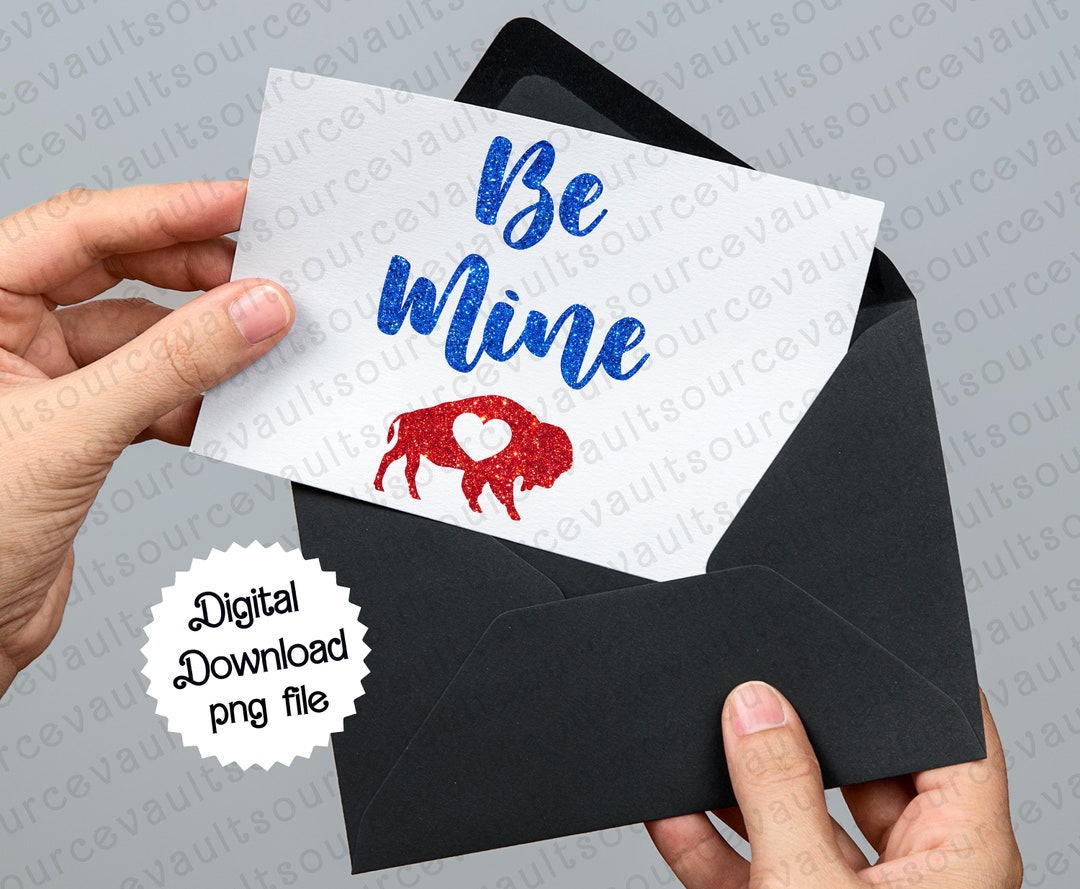 Be Mine Buffalo Valentine PNG: Glitter Sequin Effect (digital Download ...