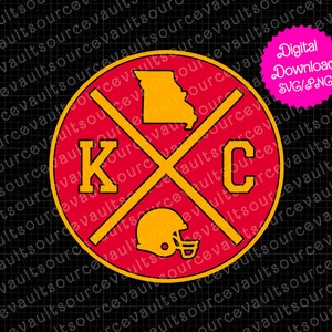 Kansas City Football SVG & PNG Instant Digital Download Cut File for ...