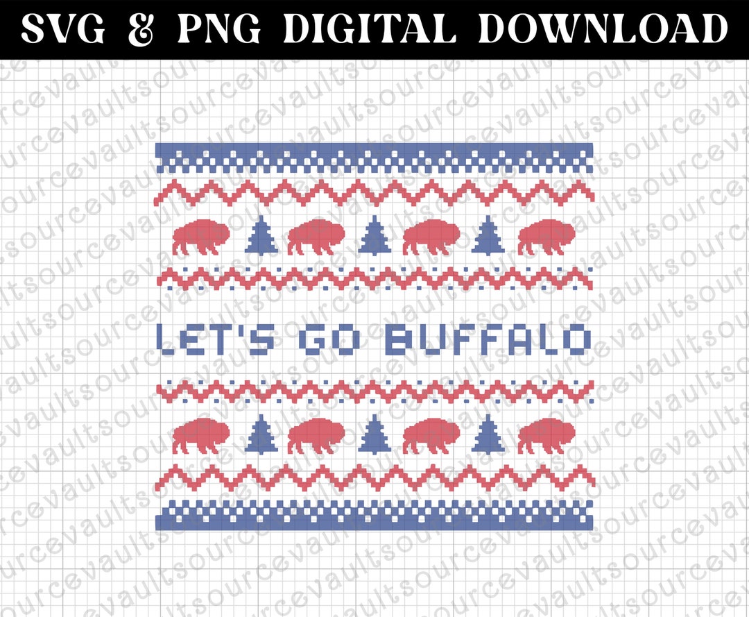 Buffalo Football Holiday Pattern: SVG, PNG Cut File (digital Download ...