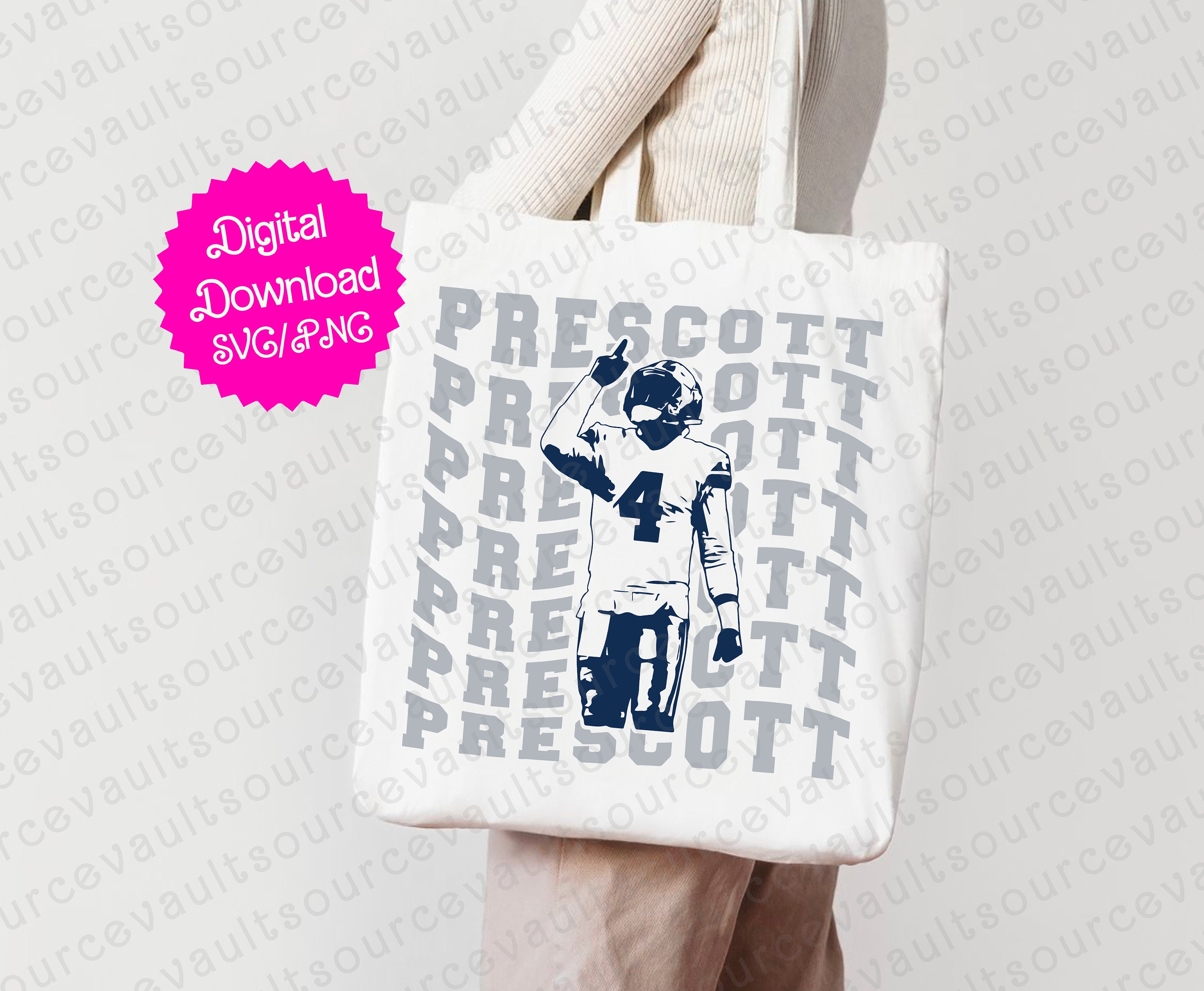 Dak Prescott 4 - SVG, PNG, + PDF Instant Digital Download - Cut File ...
