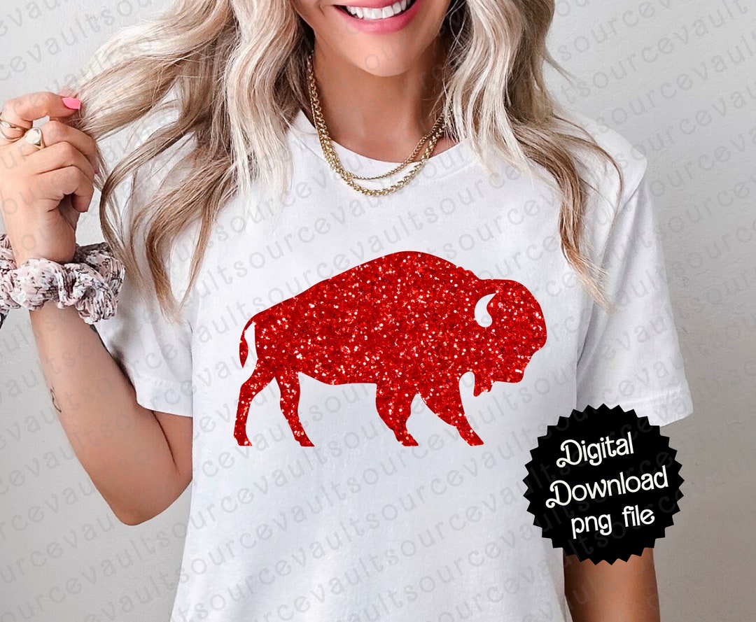 Buffalo With Faux Glitter Sequin Effect - PNG Instant Digital Download ...