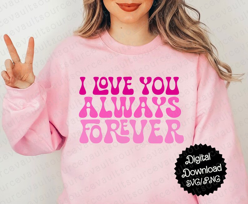 Te amo siempre para siempre SVG, PNG y PDF Descarga digital instantánea ...