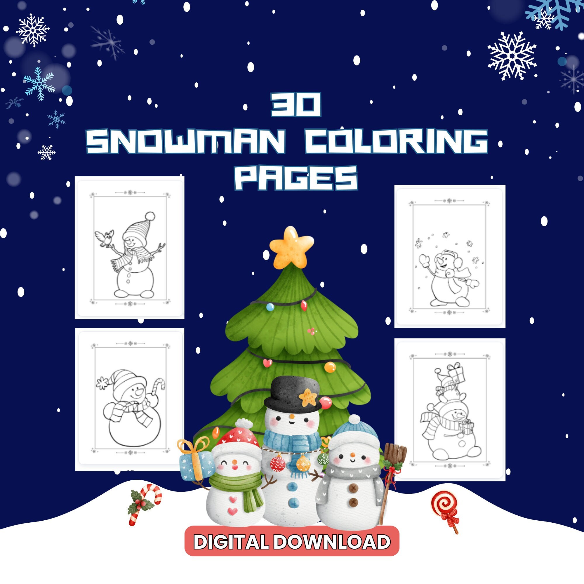 30 Snowman Coloring Pages Christmas Snowman Coloring Pages 30 Printable ...