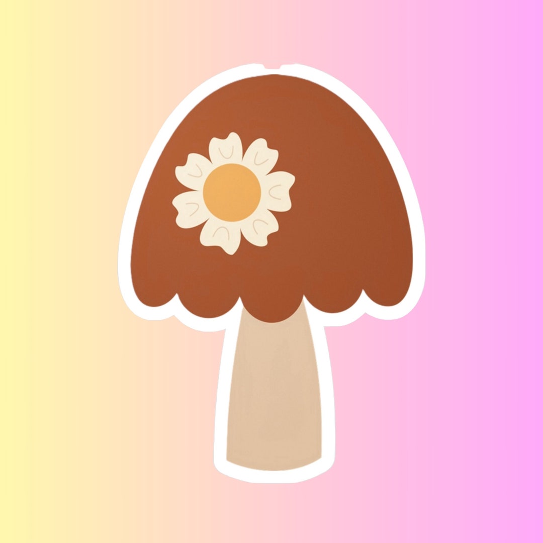 Kiss-cut Vinyl Decals Boho Vinyl Decal Mushroom Vinyl Decal Groovy ...