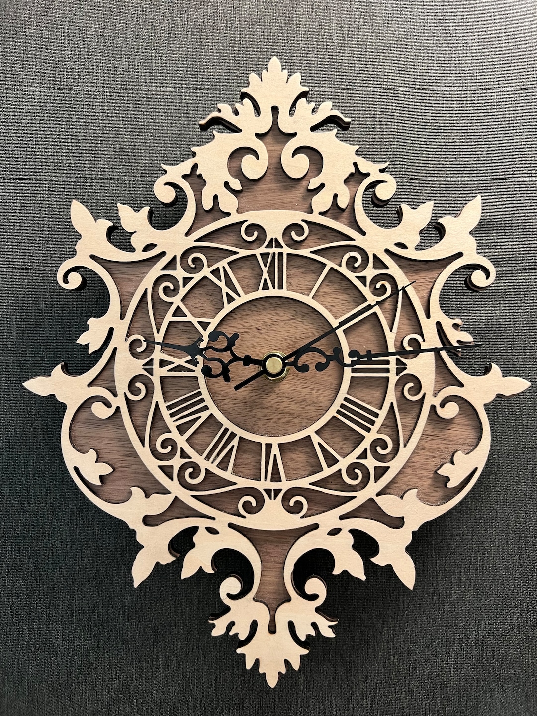Laser Cut, Retro Wooden Clock. 8x11 Inches. - Etsy