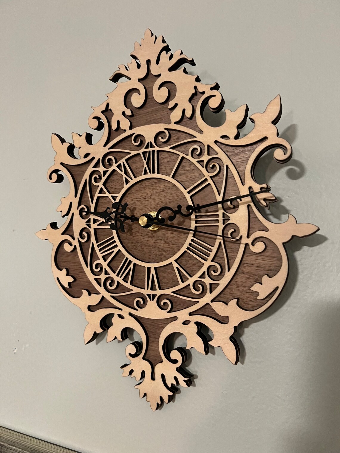 Laser Cut, Retro Wooden Clock. 8x11 Inches. - Etsy UK