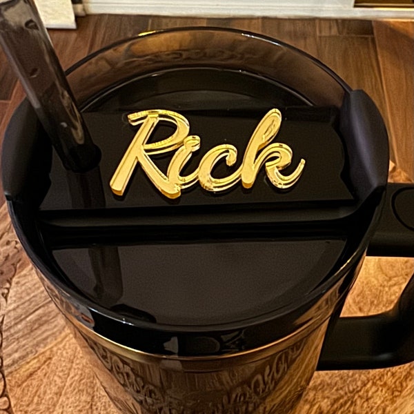 Gold and Black Stanley Name Plate - Etsy