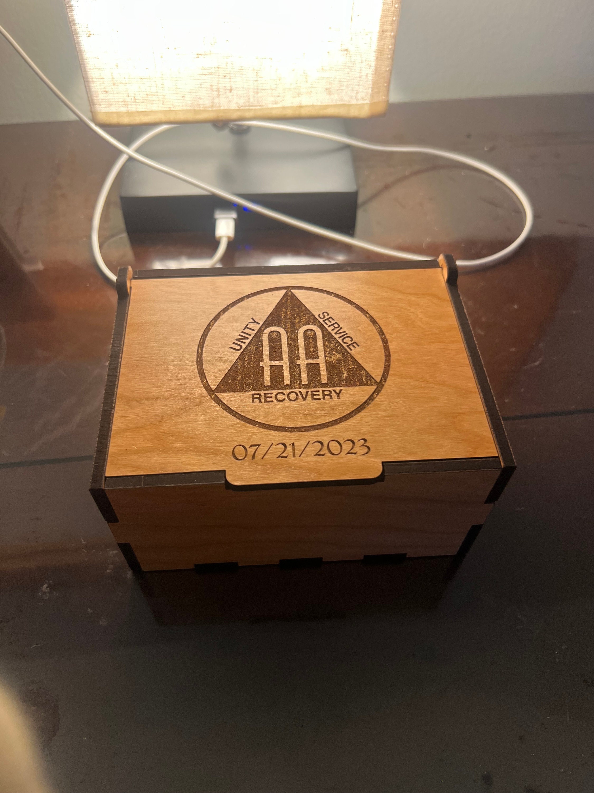 Personalized AA Alcoholics Anonymous Wood Gift Box - Etsy