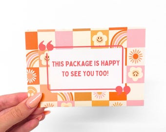 Retro Checkered Thank You Insert Card for Small Business Packaging ...