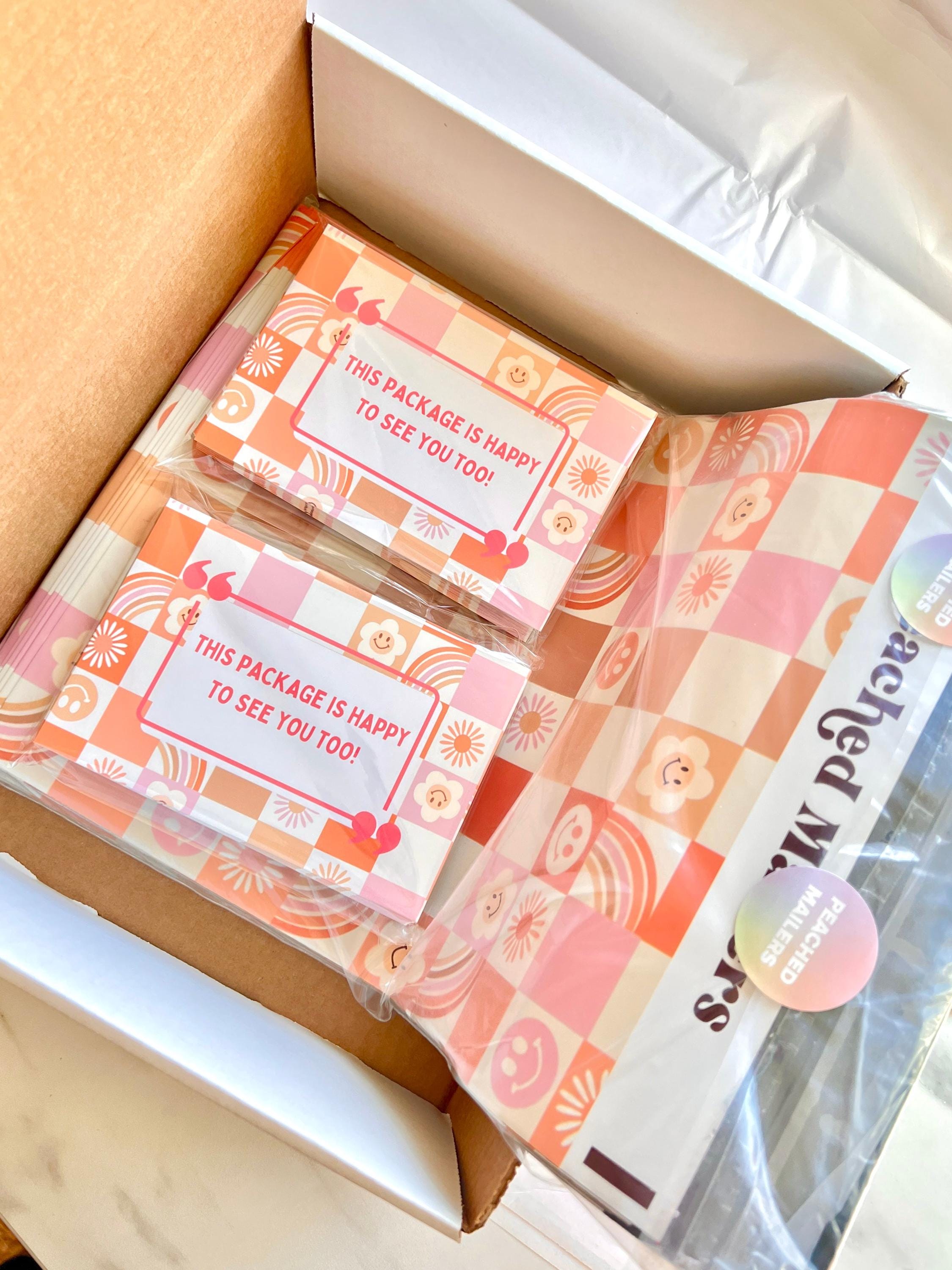 Retro Checkered Thank You Insert Card for Small Business Packaging ...