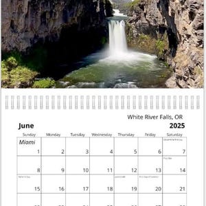 Calendar: Pacific Northwest Waterfalls 2025 - Etsy