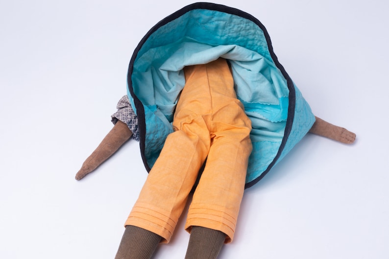 Nancy L. Greaver Vintage African American Doll With Blue Dress and ...