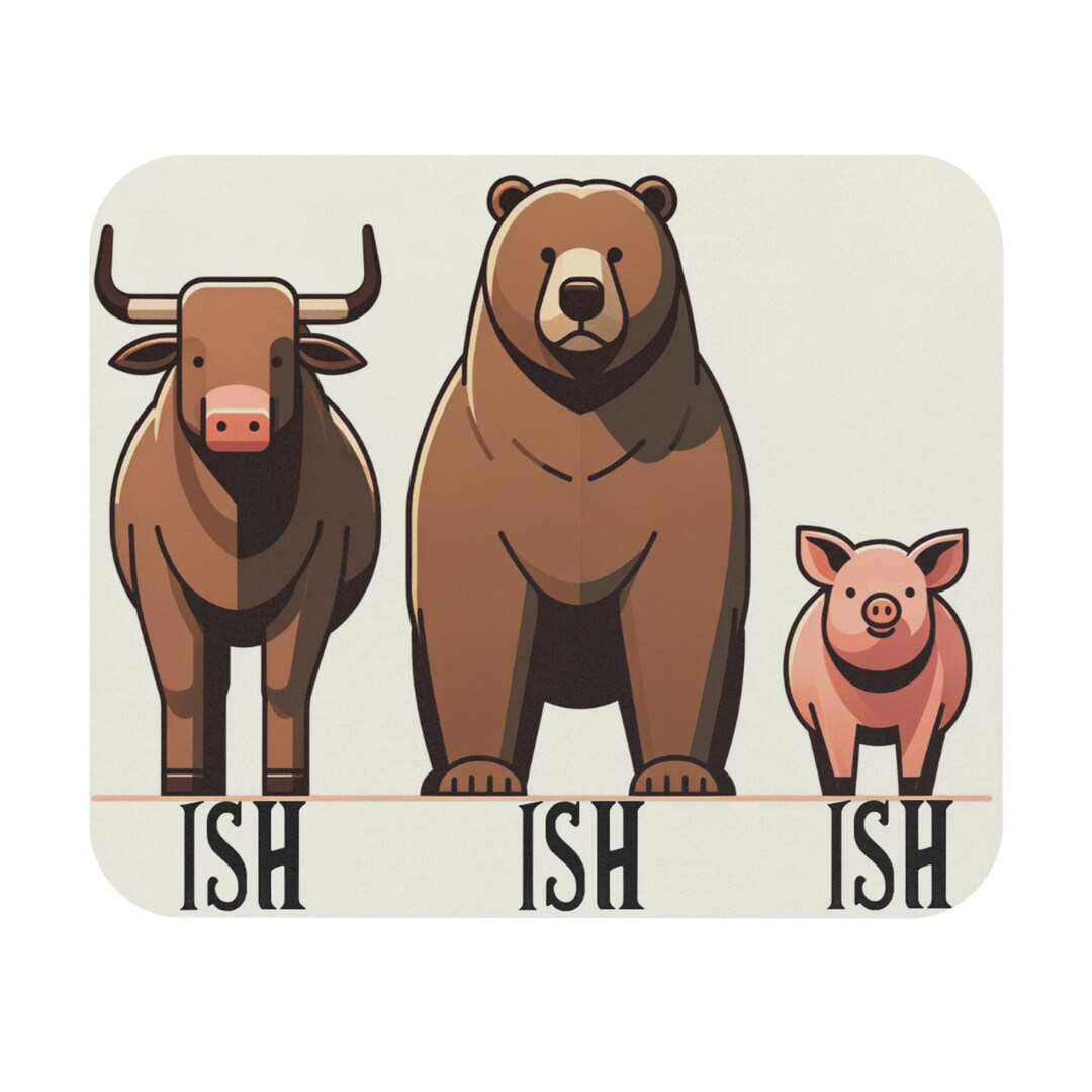 Bullish Bearish Piggish - Mouse Pad - Etsy