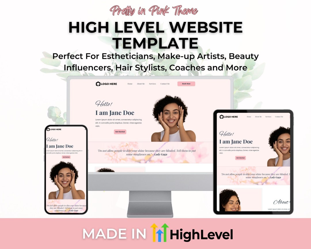 High Level Website Template for Estheticians, Makeup Artists, Hair ...