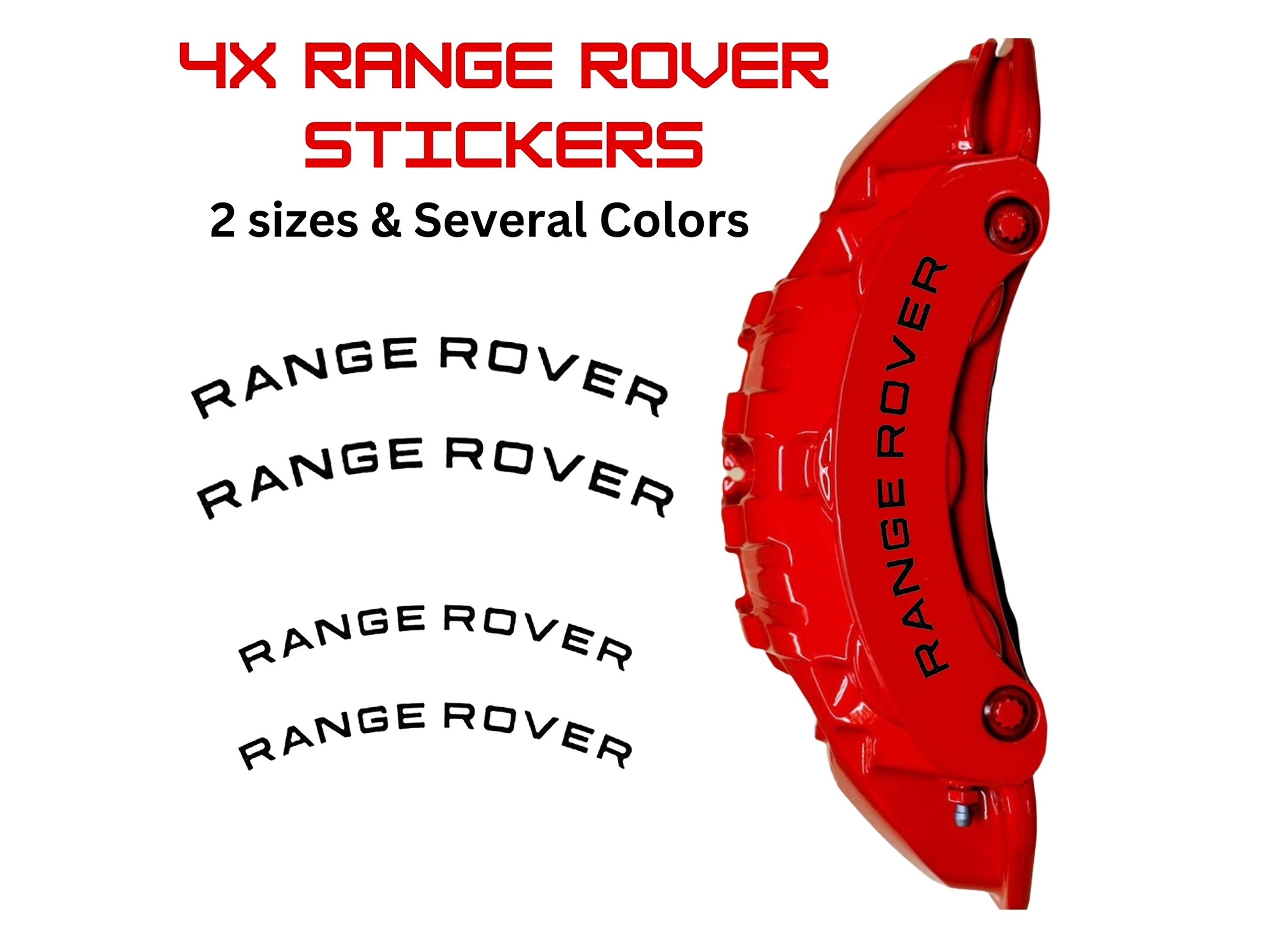 4x Range Rover Sport Caliper Decal Stickers, Brake Caliper Decals, Brake Caliper Stickers, Car ...