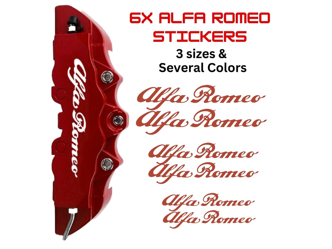 6x Alfa Romeo Brake Caliper Decal Stickers: High-temp Vinyl - Etsy