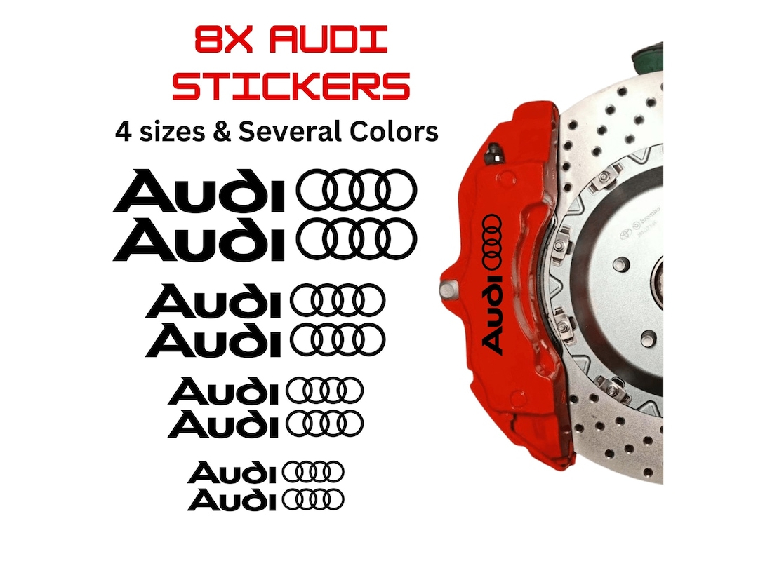 Audi Rings Brake Caliper Decal Stickers: High-temp Vinyl - Etsy