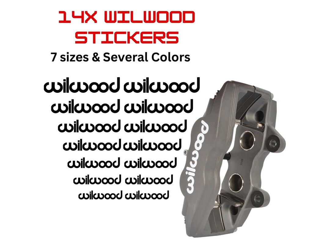 14x Wilwood Brake Caliper Decal Stickers, Brake Caliper Decals, Brake ...