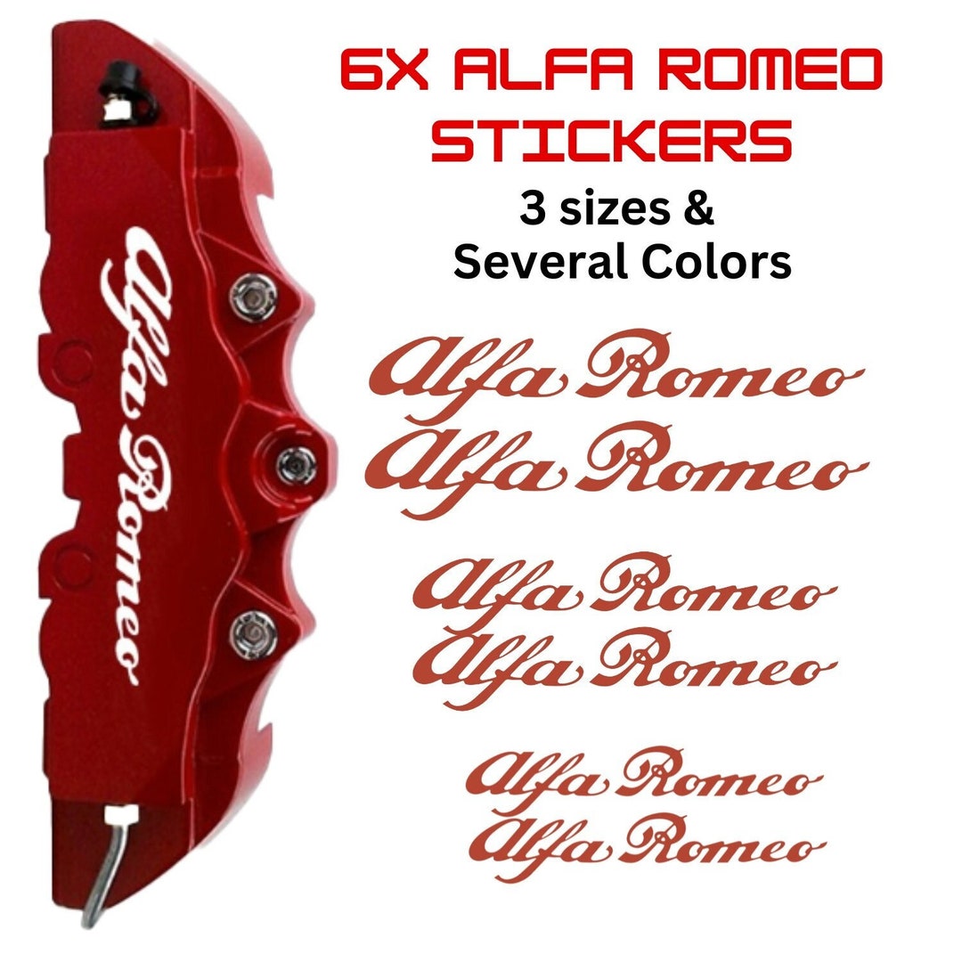 6x Alfa Romeo Brake Caliper Decal Stickers, Brake Caliper Decals, Brake ...