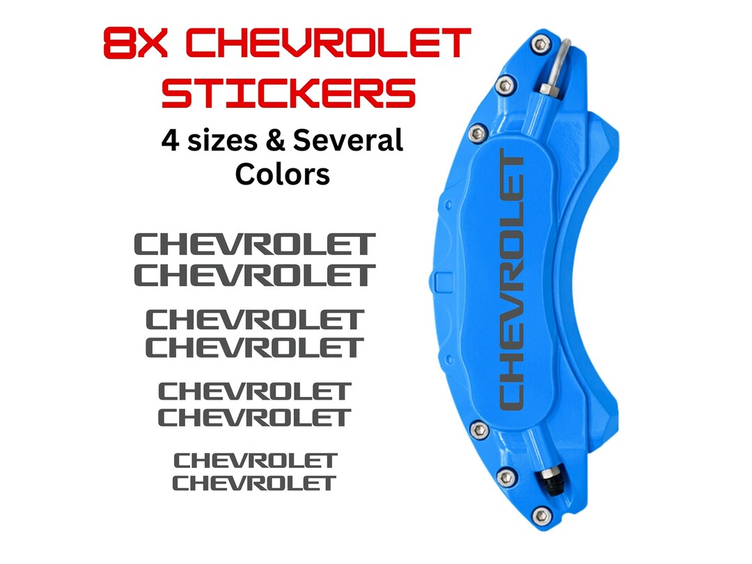 8x Chevrolet Brake Caliper Decal Stickers: High-temp Vinyl Car Decals - Etsy