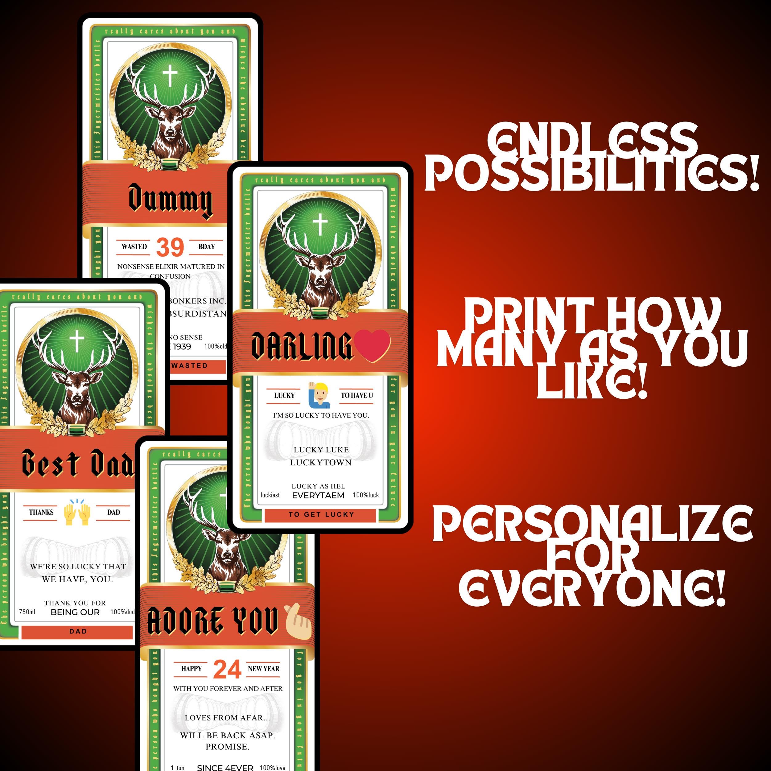 Custom Drink Label for Canva, Personalized Liqueur Bottle, Groomsmen ...