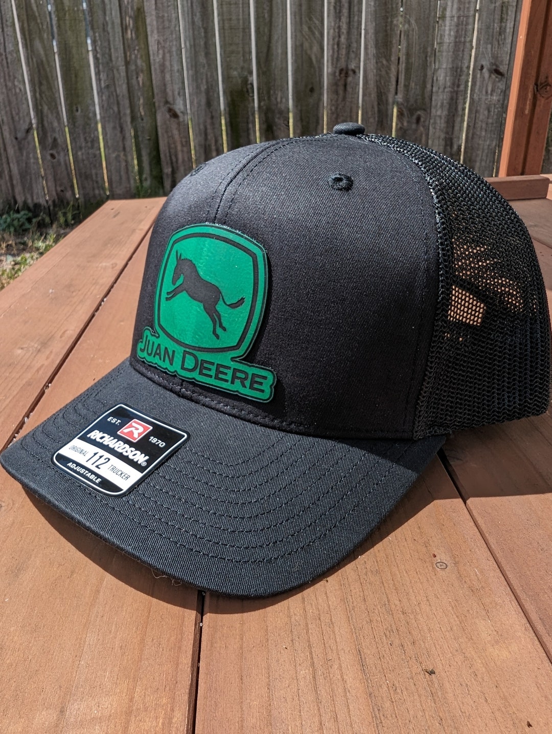 Juan Deere Hat Richardson 112, Laser Engraved Leather, Father's Day Cap ...