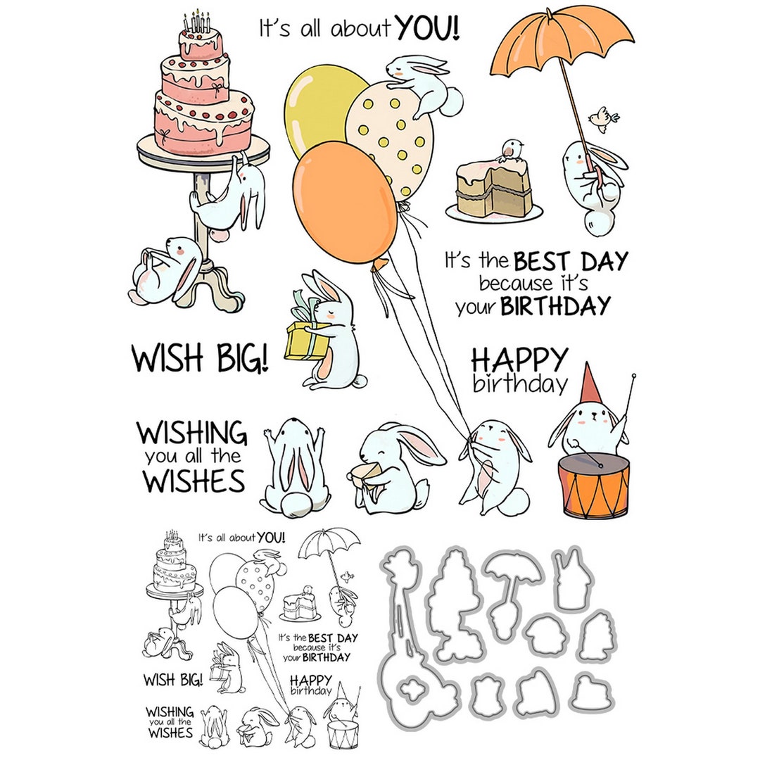 Happy Birthday Rabbits Cake Wish Big It's All About You Wishing You All ...