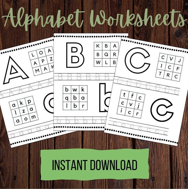 Alphabet Printable: Trace, Find, and Color - Etsy