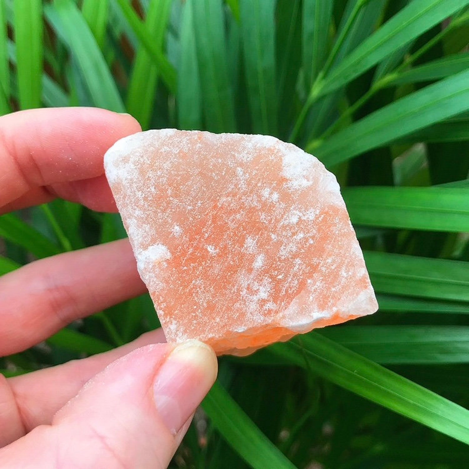 Halite Raw Crystal Chunk, Pink Himalayan Salt Rock, 100% Real ...
