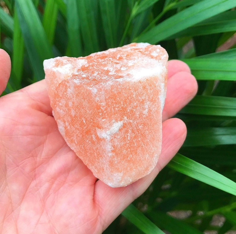 Halite Raw Crystal Chunk, Pink Himalayan Salt Rock, 100% Real ...