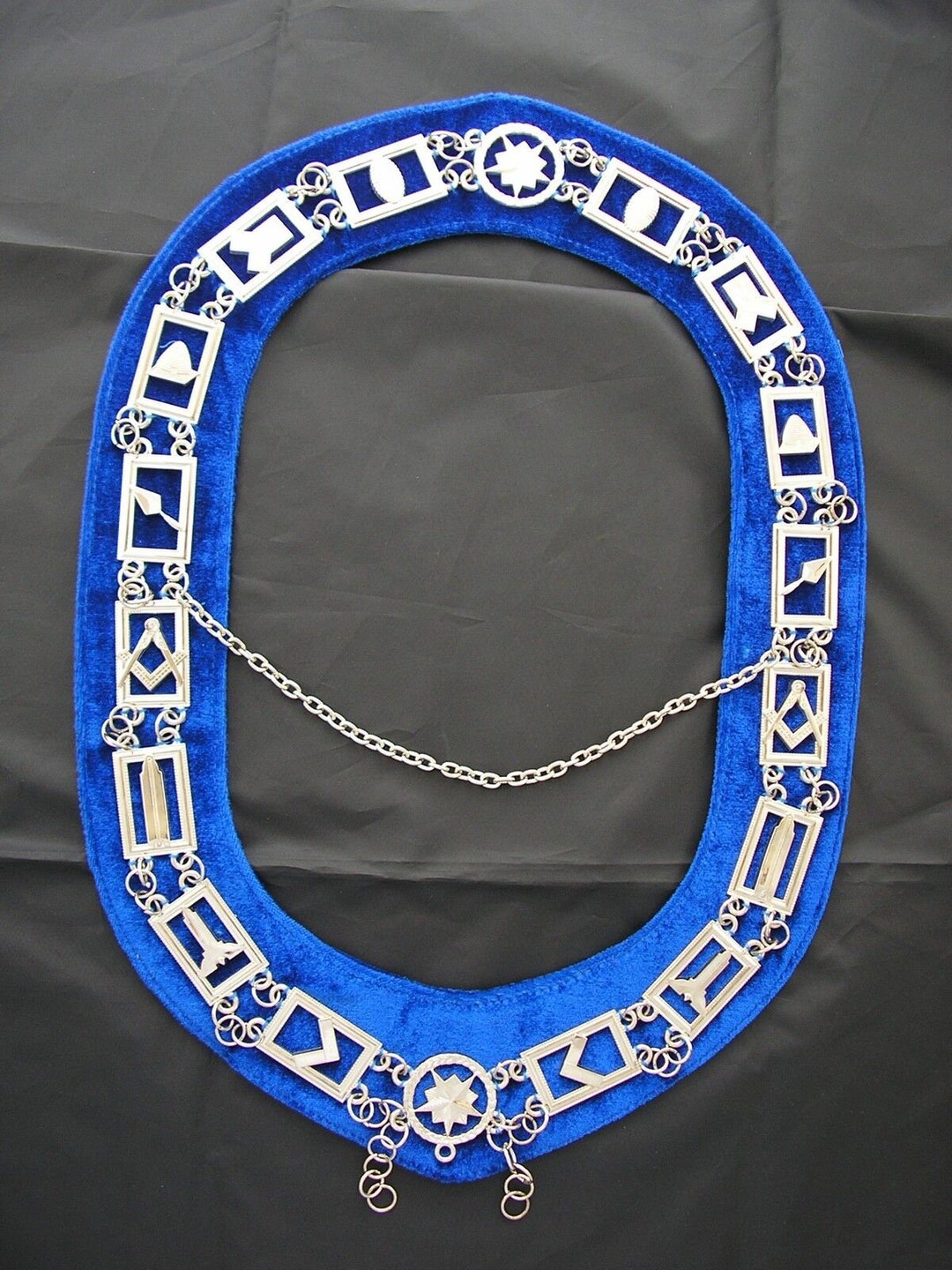 Silver Blue House Masonic Chain Collar Lodge Regalia - Etsy