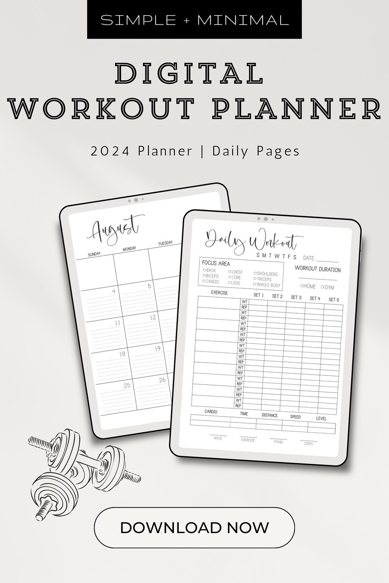Printable Workout Tracker Health and Fitness BUNDLE - Etsy