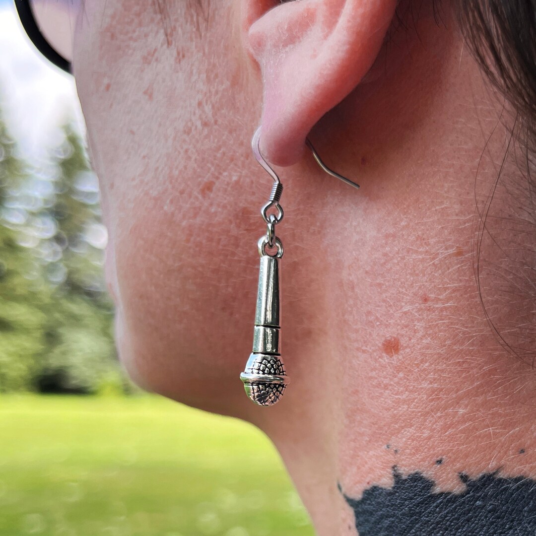 Mic Earring - Stainless Steel - Etsy