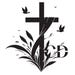 Cross With Birds and Leaves Digital File Png Jpeg Cut File for Art or ...