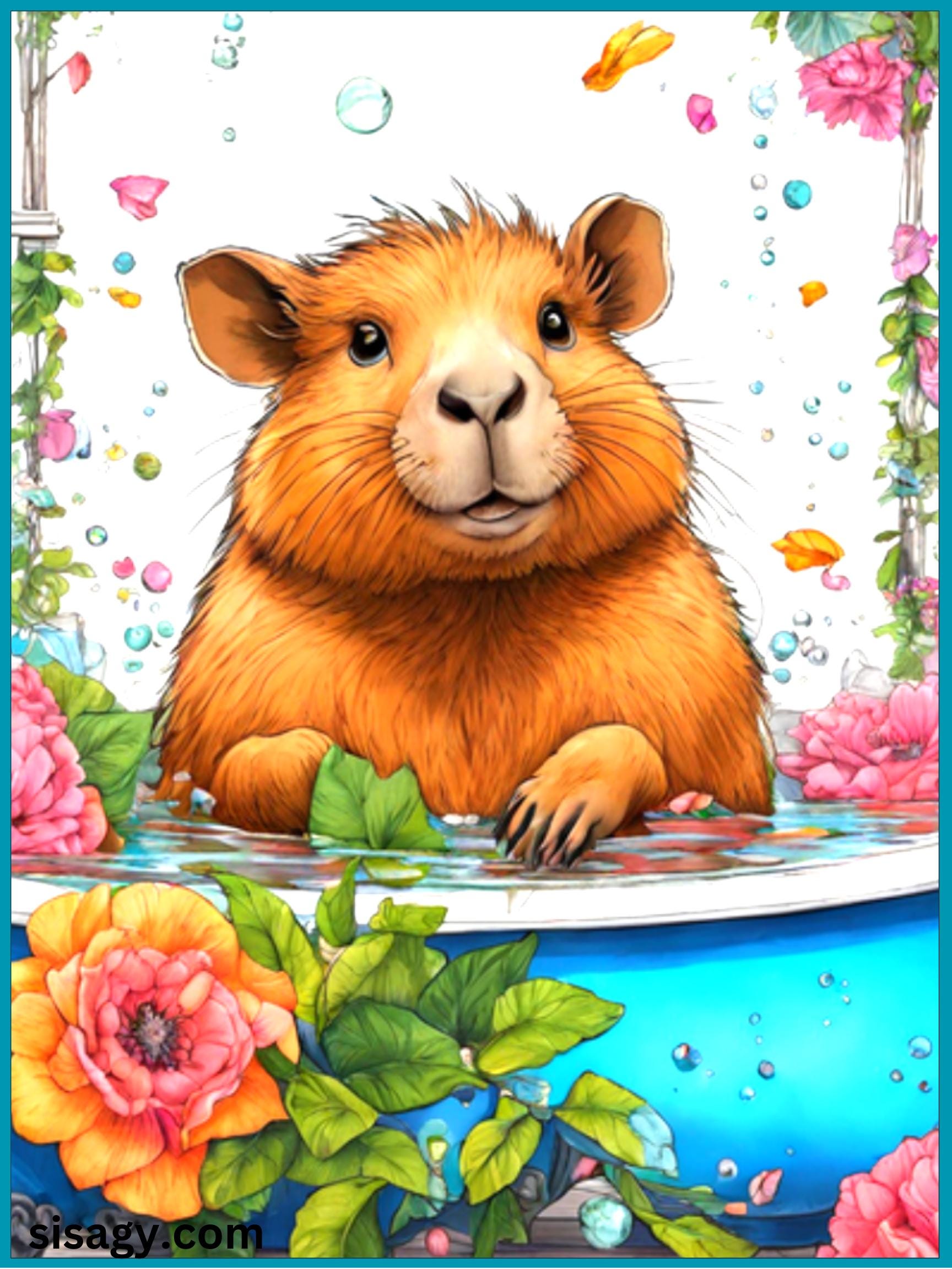 Personalized Capybara Poster- Brighten Your Home With a Unique and ...
