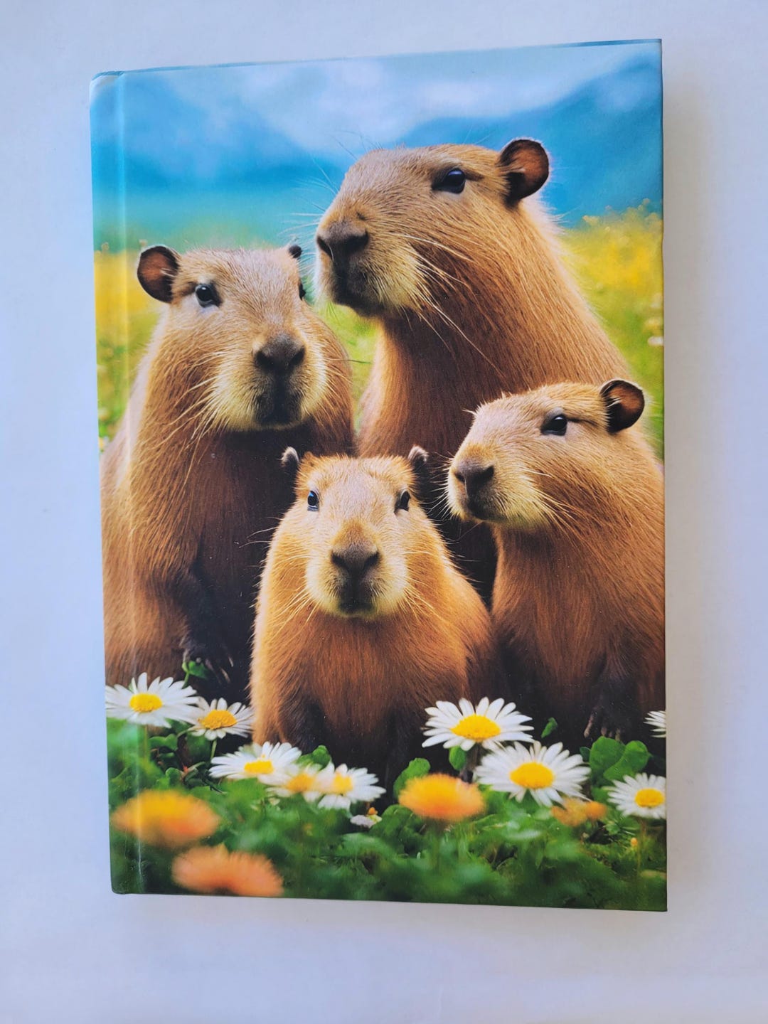 Beautiful Capybara Journal for All Ages. Hard Cover Lined Notebook. 6 ...