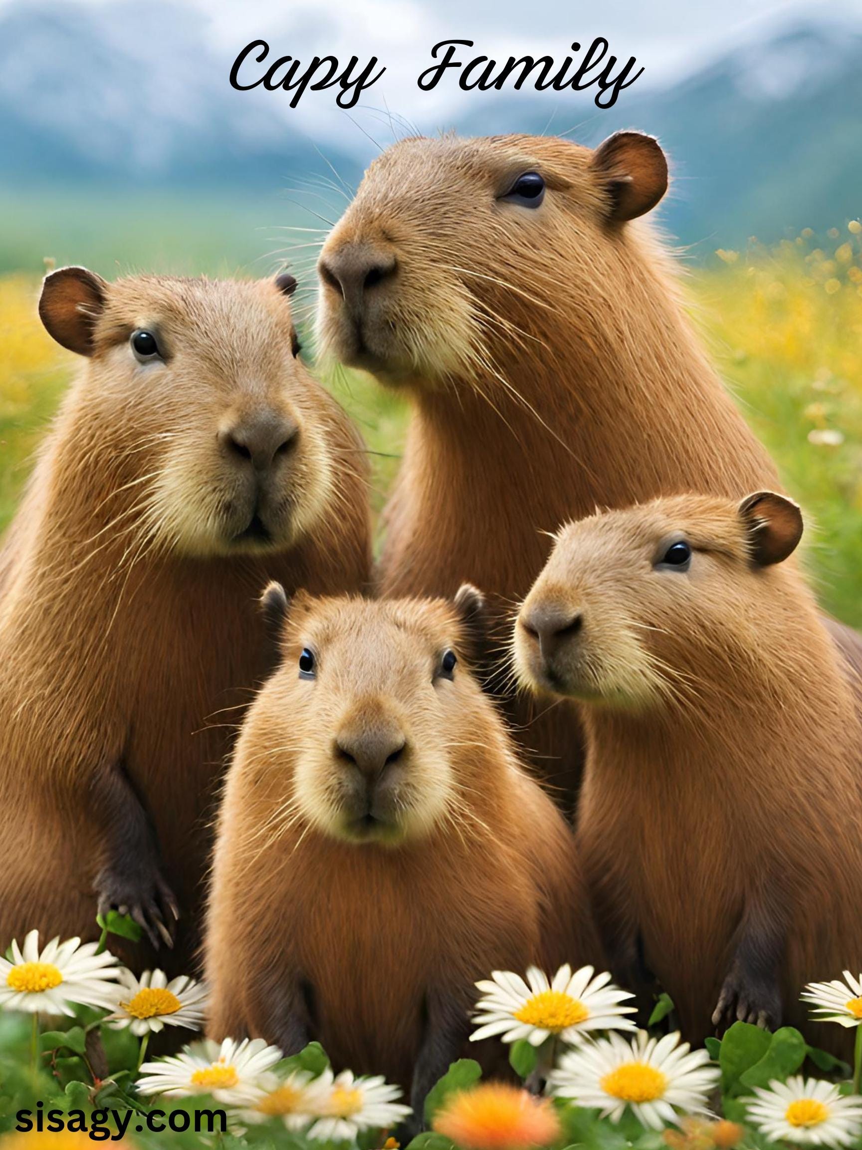 Personalized Capybara Poster- Brighten Your Home With a Unique and ...