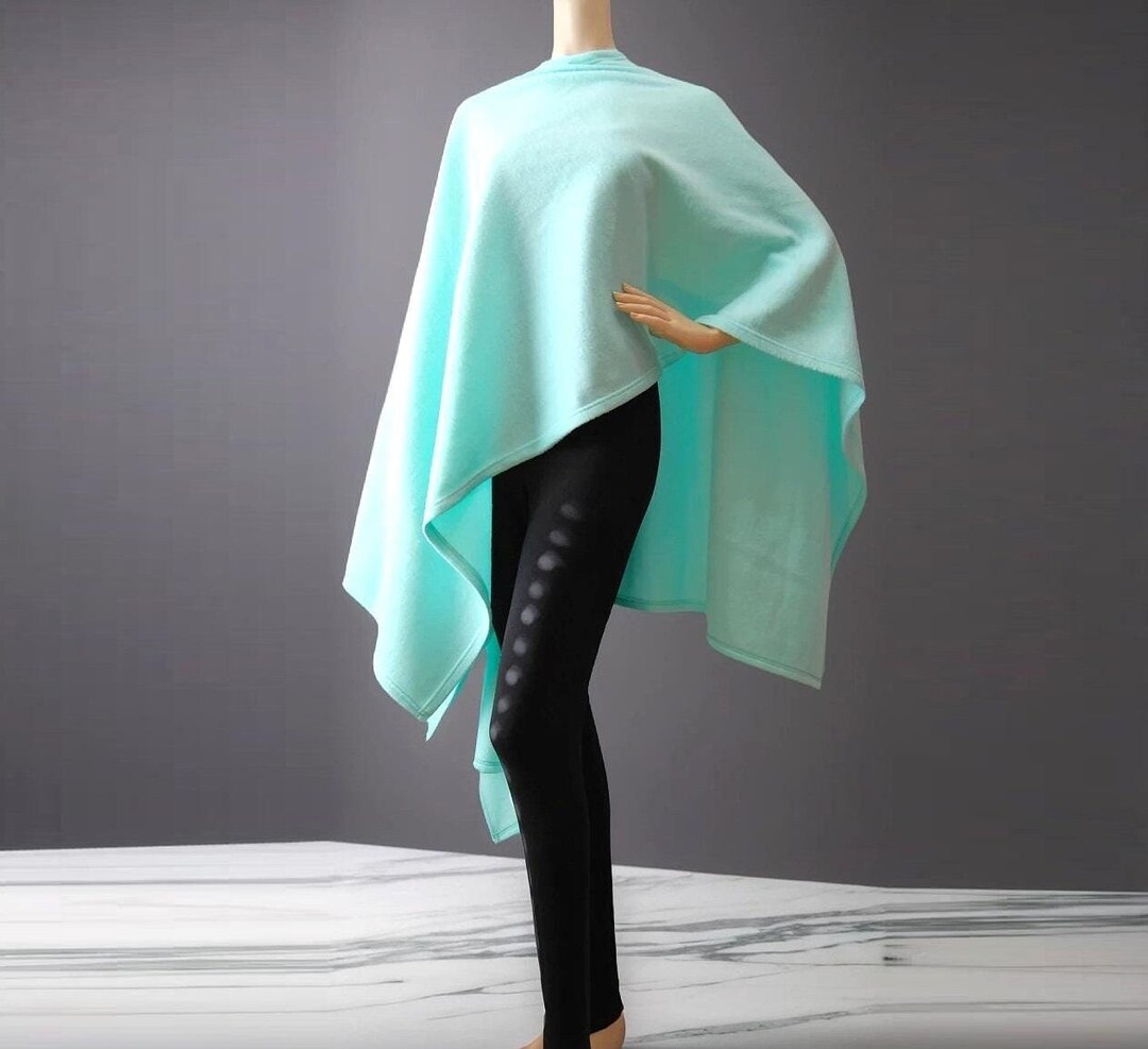 Oversized Fleece Wrap Shawl | Cozy Ruana Poncho - Etsy