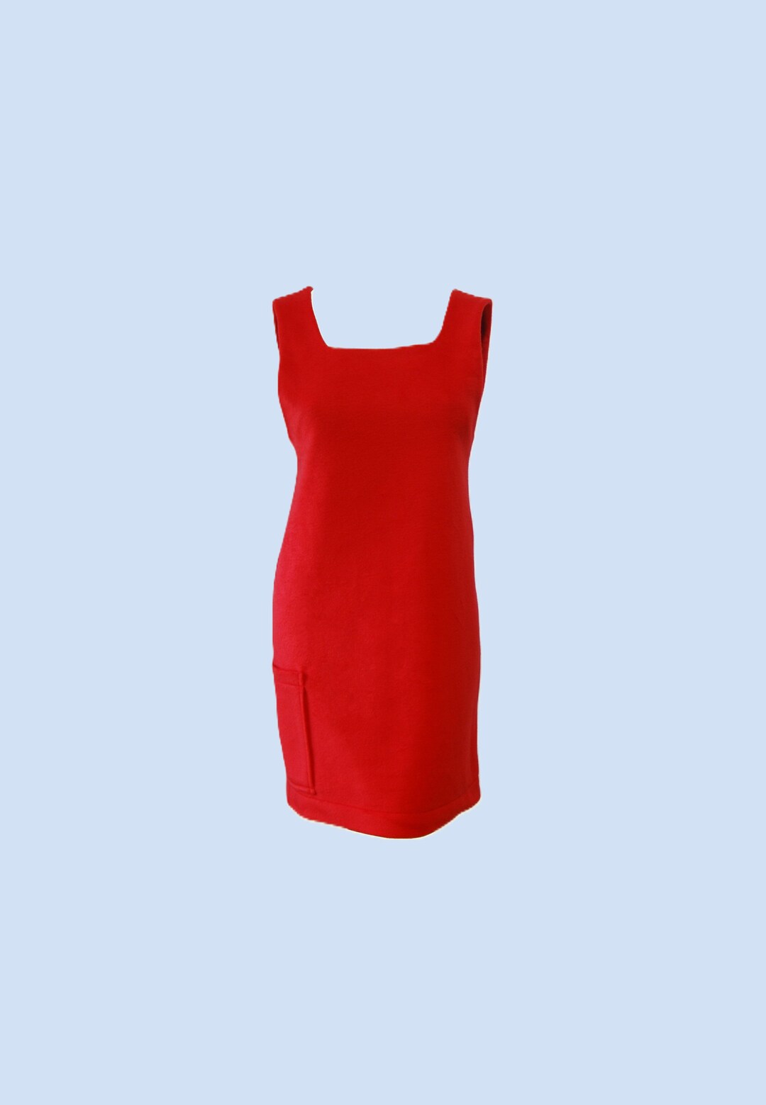 Sleeveless Square Neck Dress / RIGHT Side Pocket - Etsy