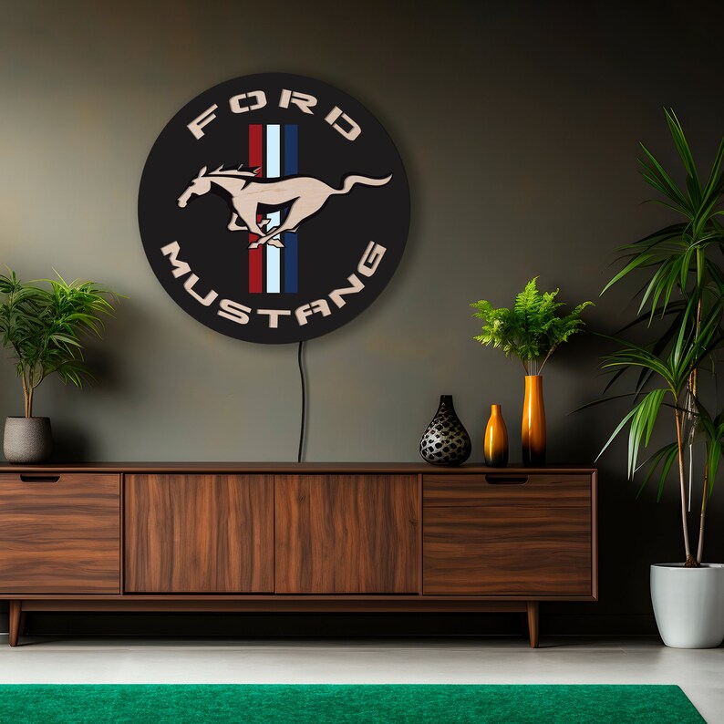 Ford Mustang Led Sign, Ford Mustang Logo, Ford Mustang Neon Sign ...