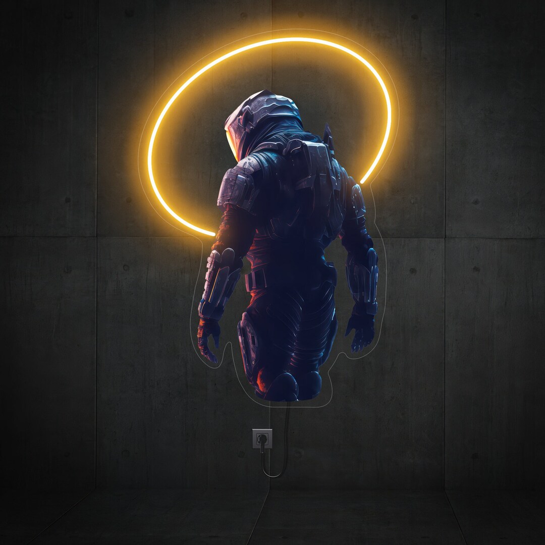 Astronaut Neon Sign, Astronaut Art Print, Astronaut Light Sign ...
