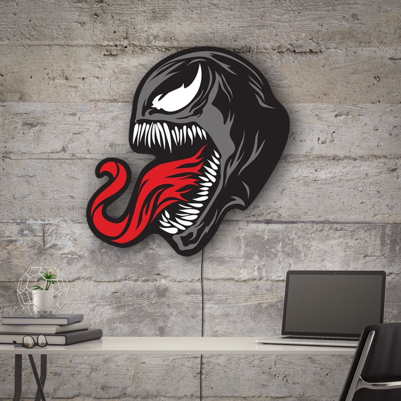 Venom Neon Sign, Venom Led Sign, Venom Light Art, Venom Wall Decor ...