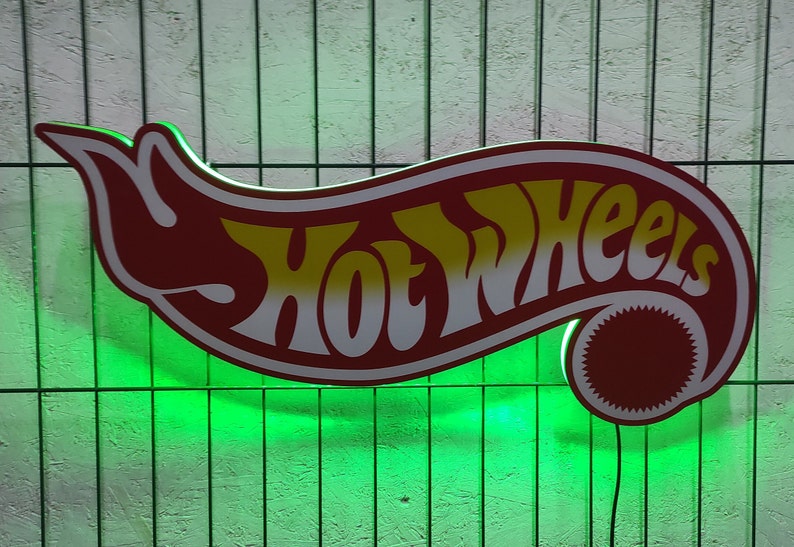 Hot Wheels Neon Sign, Hot Wheels Logo Name, Hot Wheels Led Sign, Hot ...