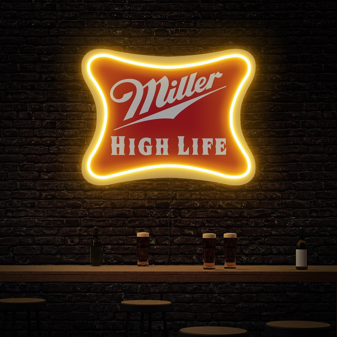 Miller Lite Neon Sign, Miller Lite Logo, Miller Lite Led Sign, Miller ...