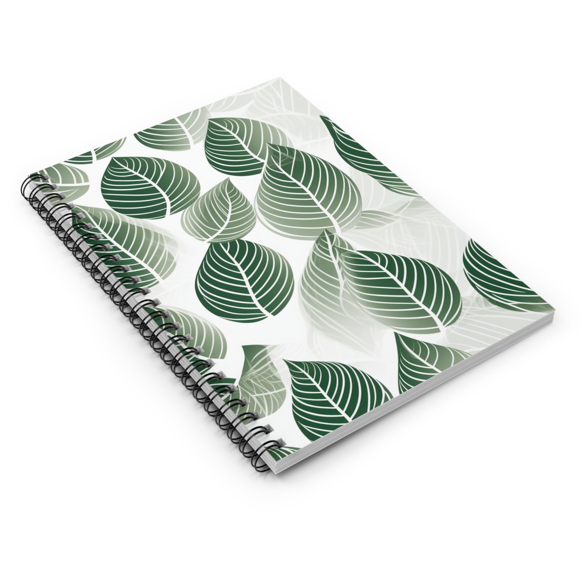 Leaf Design Spiral Notebook Ruled Journal, Cute Journal, Journal ...