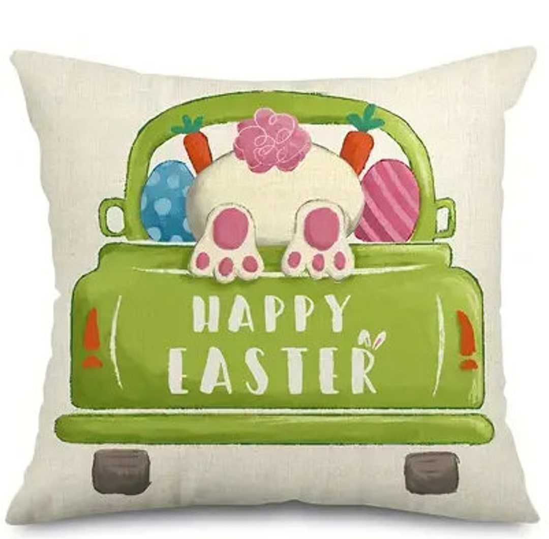 Happy Easter Pillow Cover - Etsy